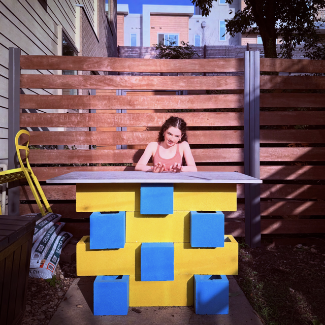 Jenga-inspired table – Mental Break Town